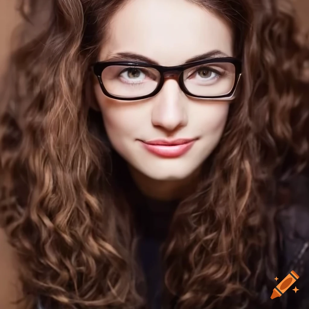 Portrait of a professional woman with a subtle smile wearing glasses on ...