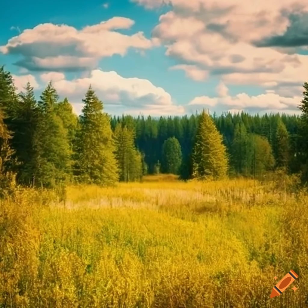 Scenic view of finnish countryside during summer
