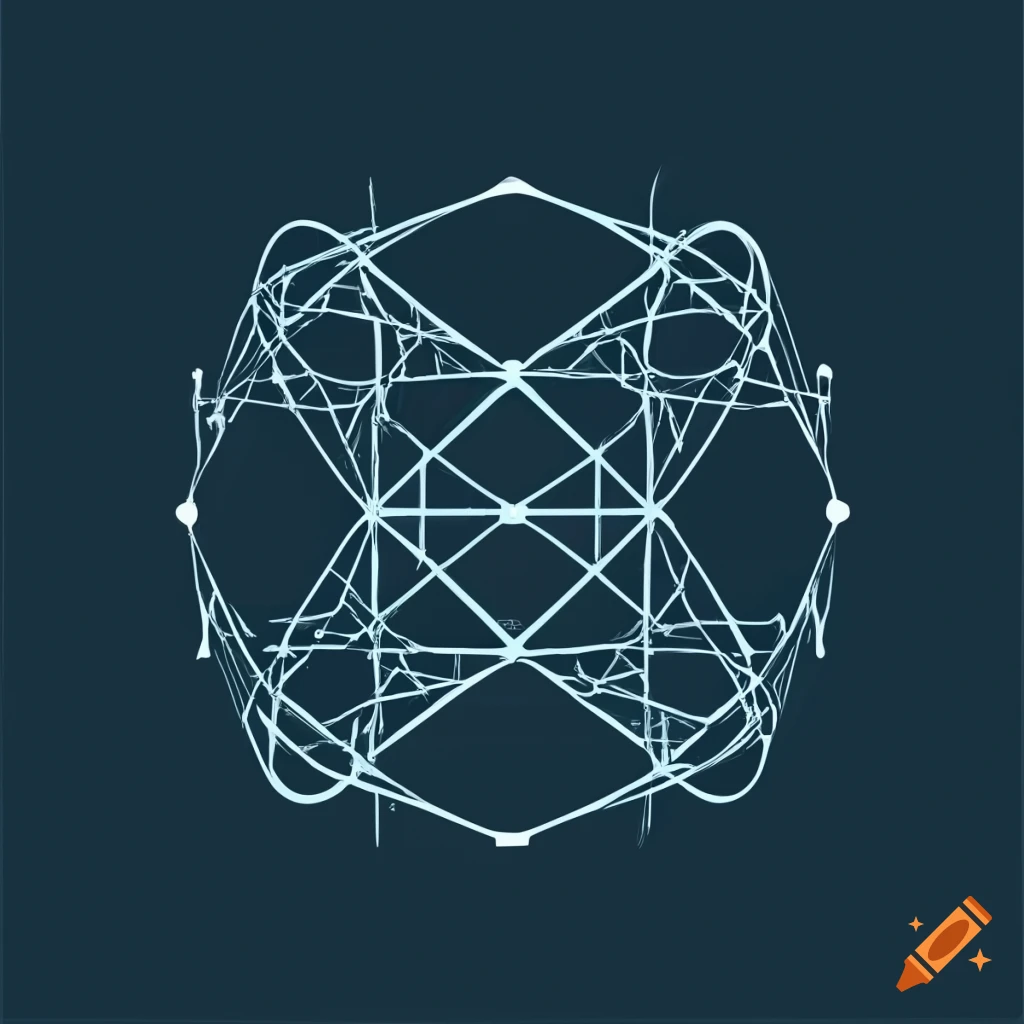 Graphic wireframe shape