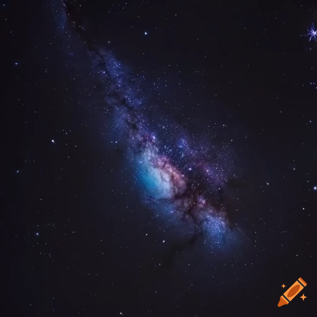 Beautiful photo of the milkdromeda galaxy on Craiyon