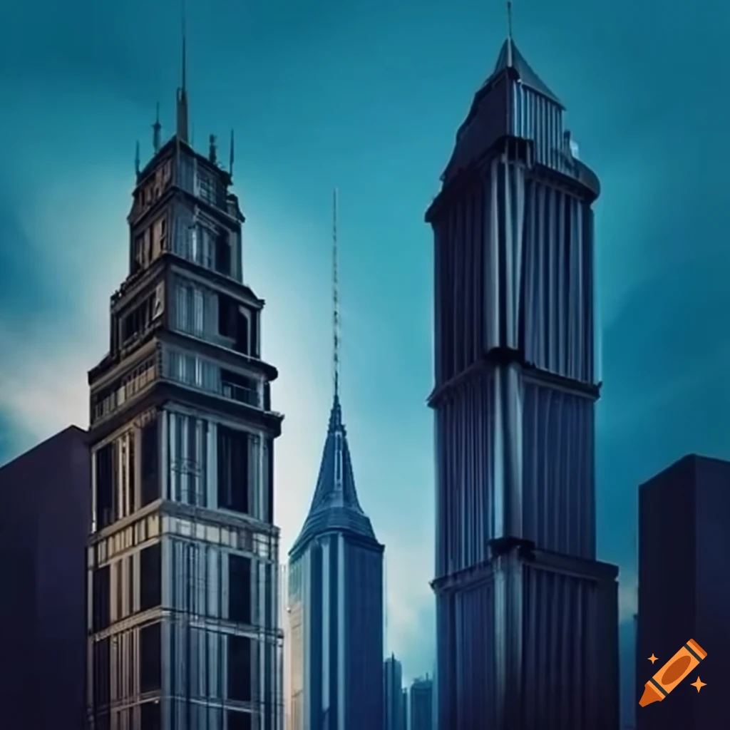 Erecting towering skyscrapers on Craiyon