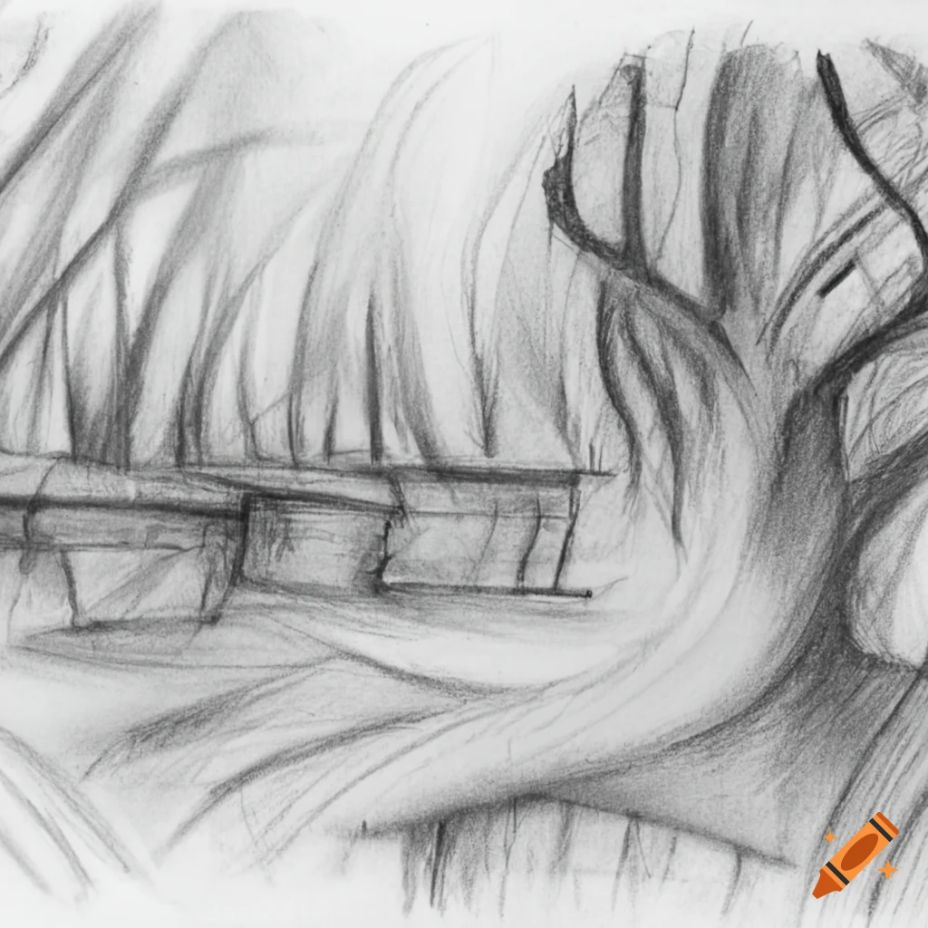 Sinister outdoor scene on Craiyon