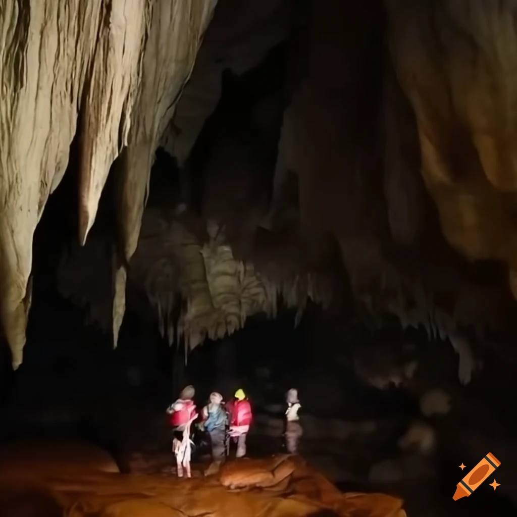 Lush cave expeditions on Craiyon