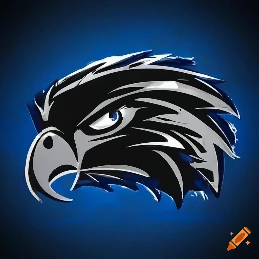 Wisconsin battlehawks blue black and silver on Craiyon