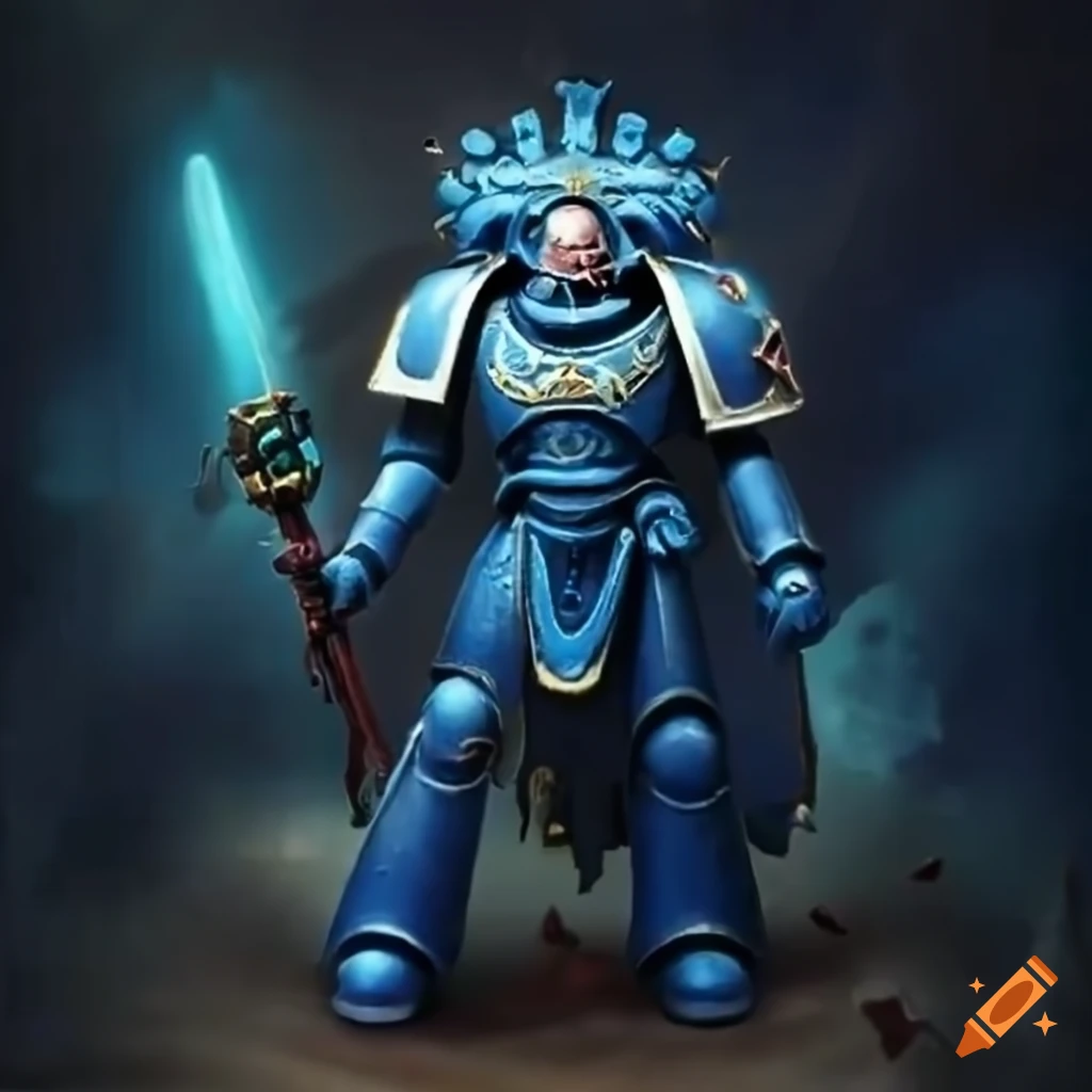 Aztec blue sorcerer space marine