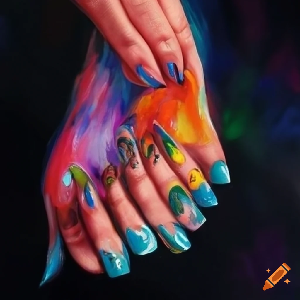 Edgy nail art on Craiyon