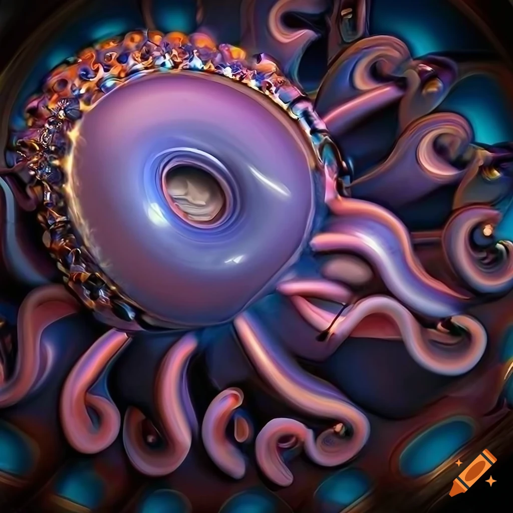 A stunning extraterrestrial being with alluring tentacles smooth skin ...