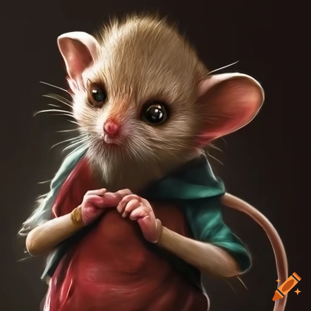 Anthropomorphic mouse elf hd hi res ultra realistic on Craiyon