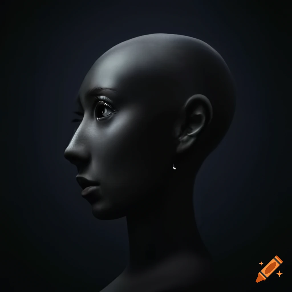 Emotionless android designed on Craiyon