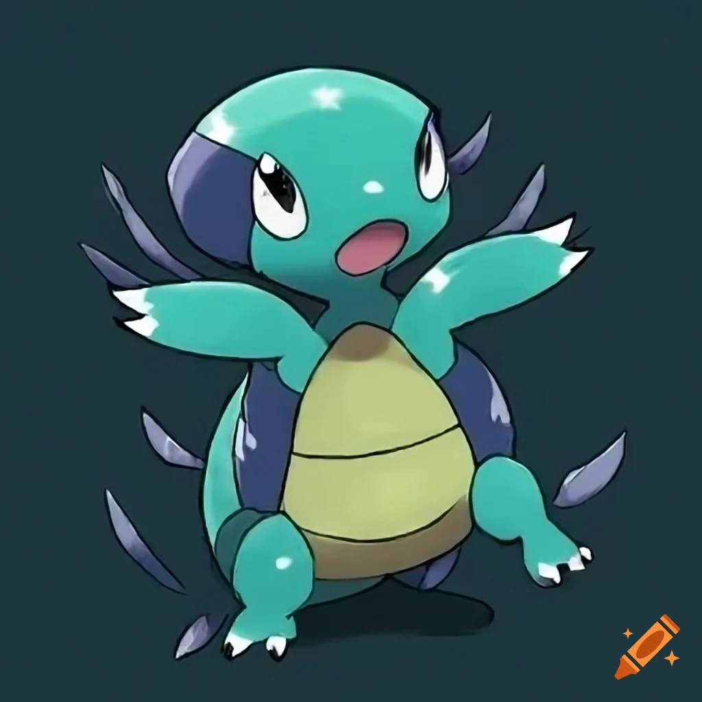 Elegant, pokemon-looking flying turtle