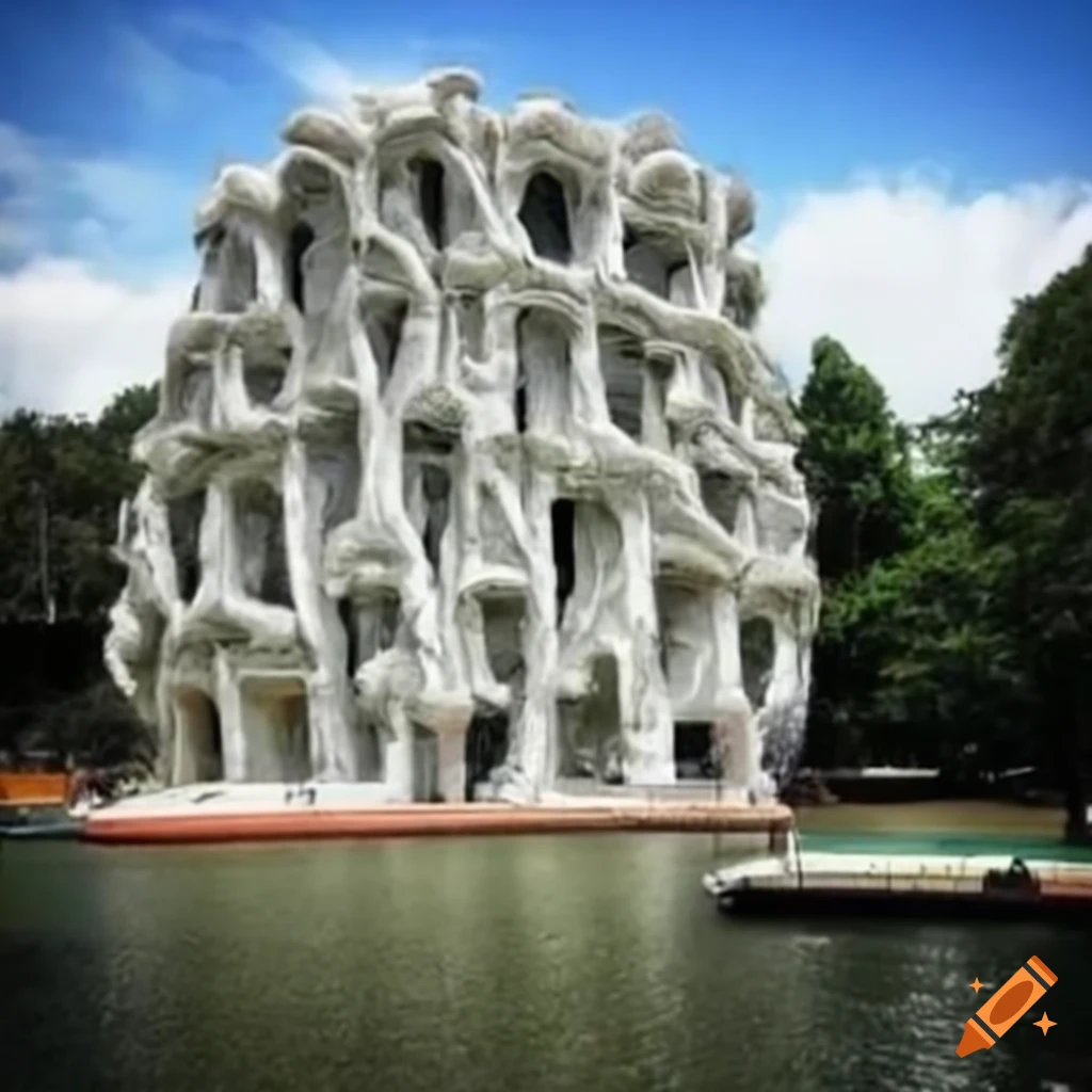 Unique buildings made up of dreadlocks or hair, huge in size