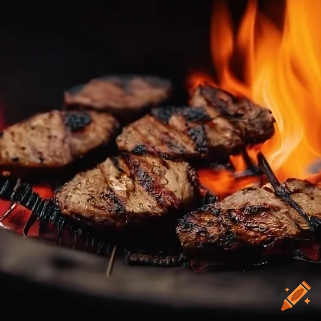 Flame grilled rough and though barbecue realistic