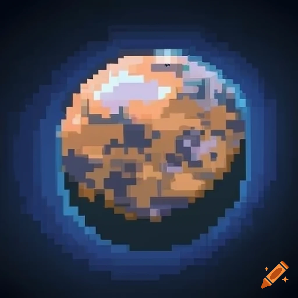 Pixel art planet