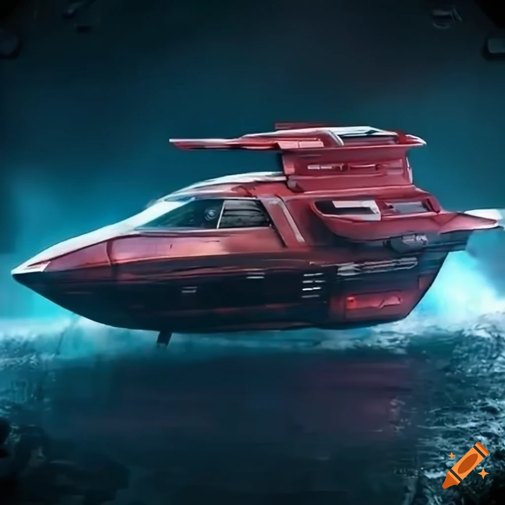Realistic Flying Vehicle Futuristic Cinematic Street Modern ...