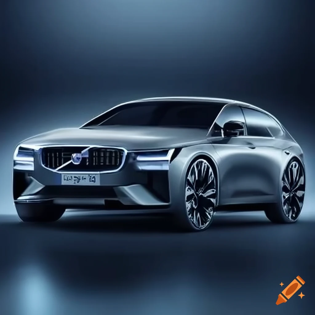 A futuristic hybrid vehicle combining elements of new and old Volvo ...