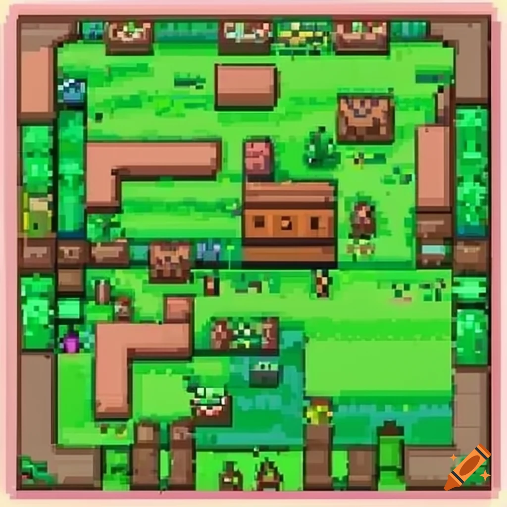 Pixel art tileset on Craiyon