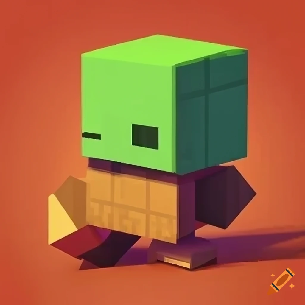 Captivating blocky adventure on Craiyon