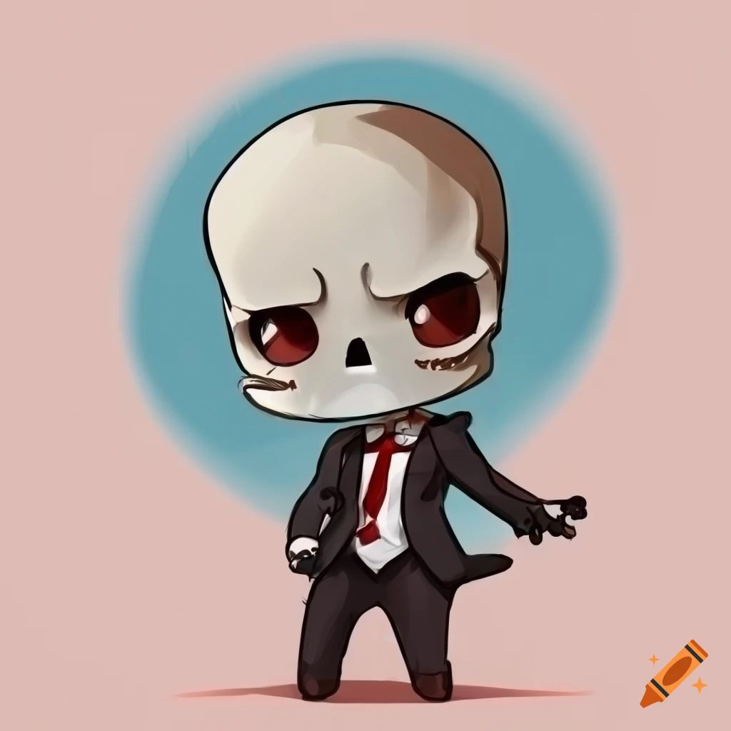 Classy chibi skeleton with a suit