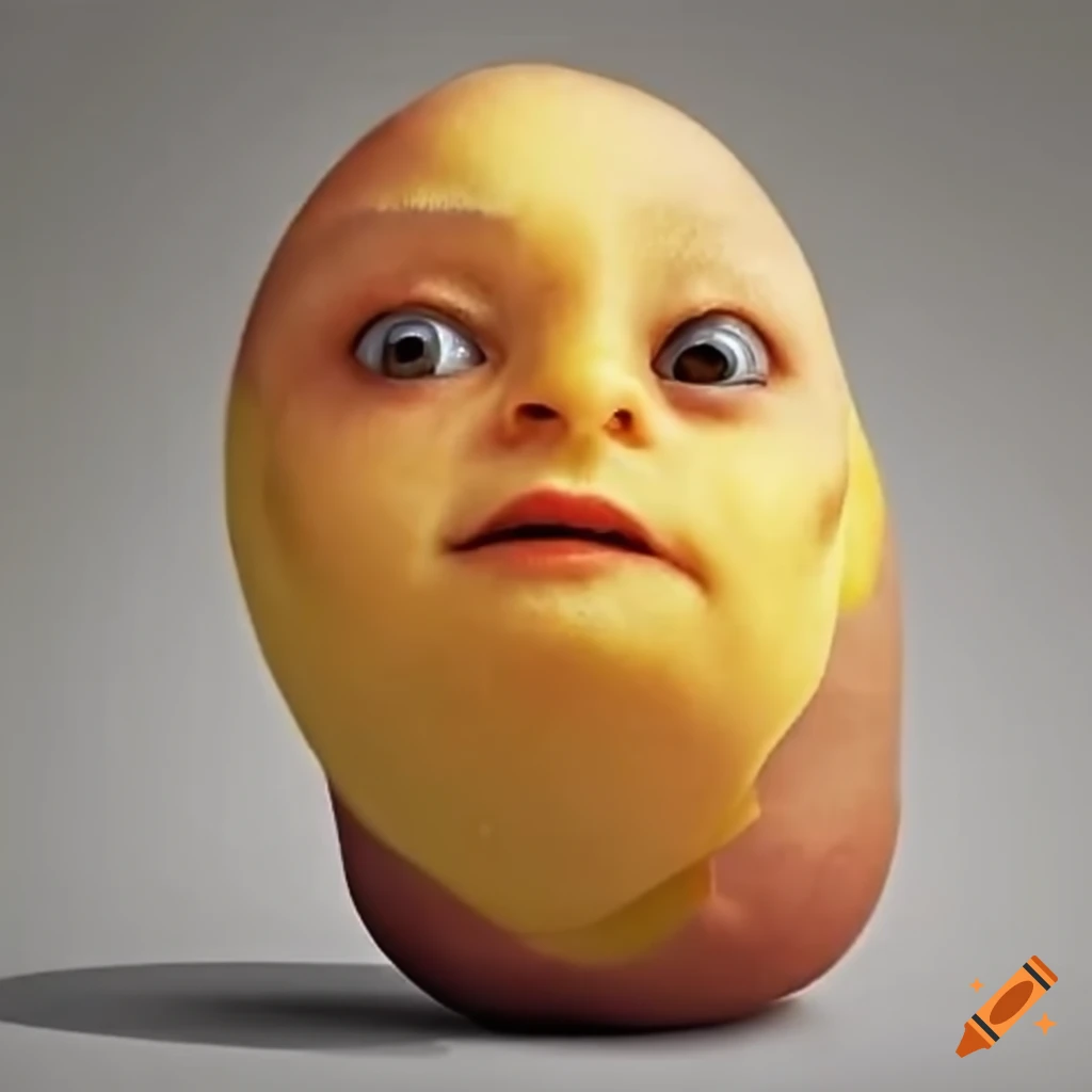 Une pomme de terre avec un visage souriant