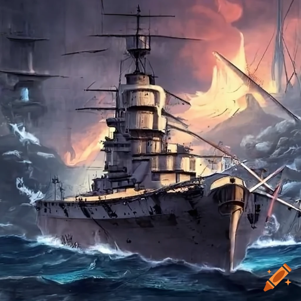 War of the worlds hms thunderchild on Craiyon