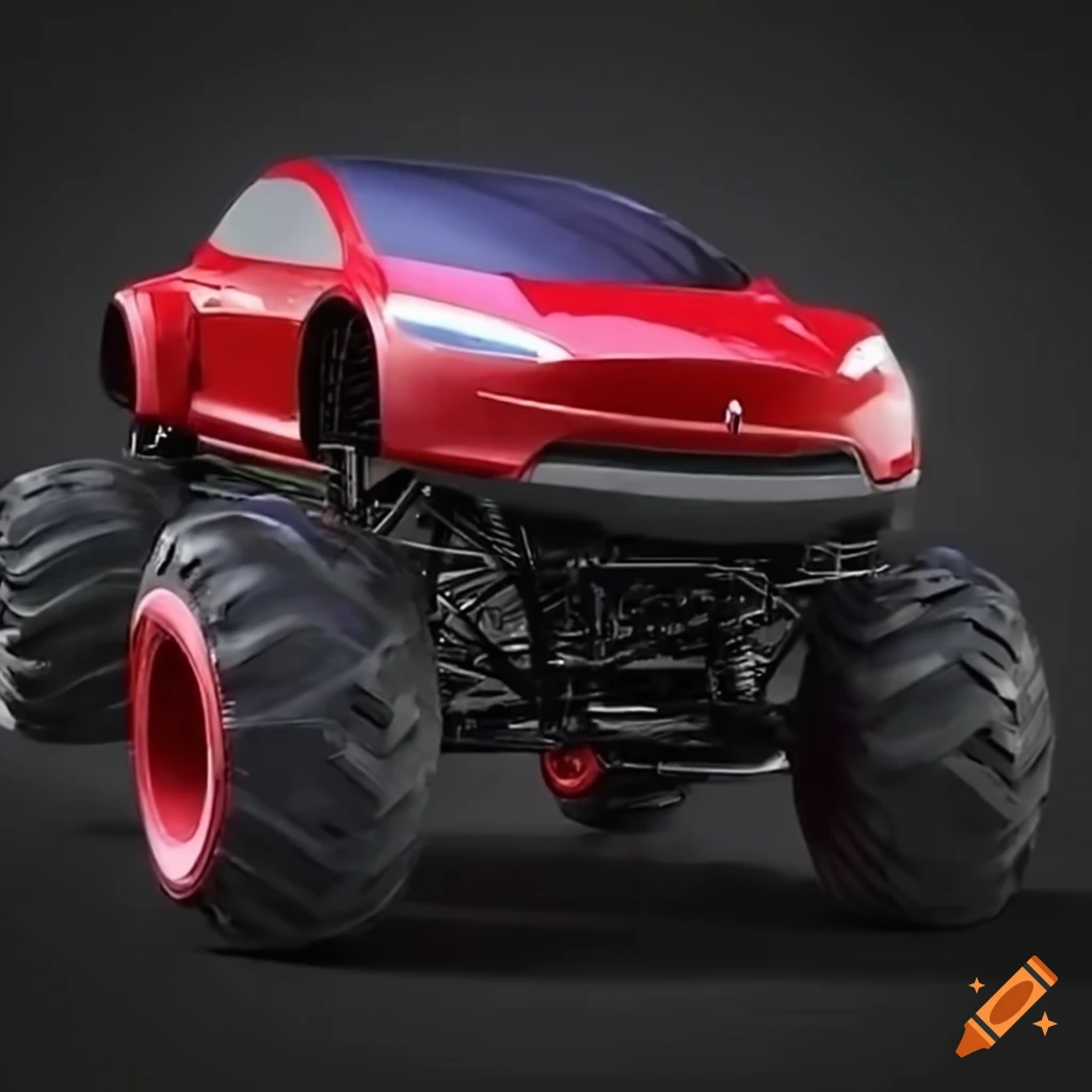 Tesla monster truck on Craiyon