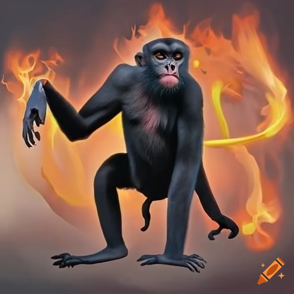 Black fire monkey