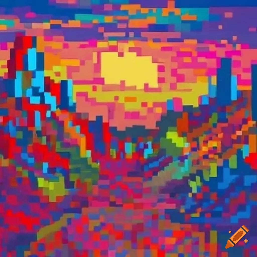 Pixelated landscapes beckon on Craiyon