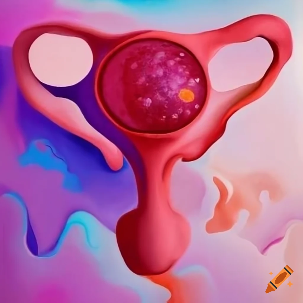 Abstract art of uterine myoma on Craiyon
