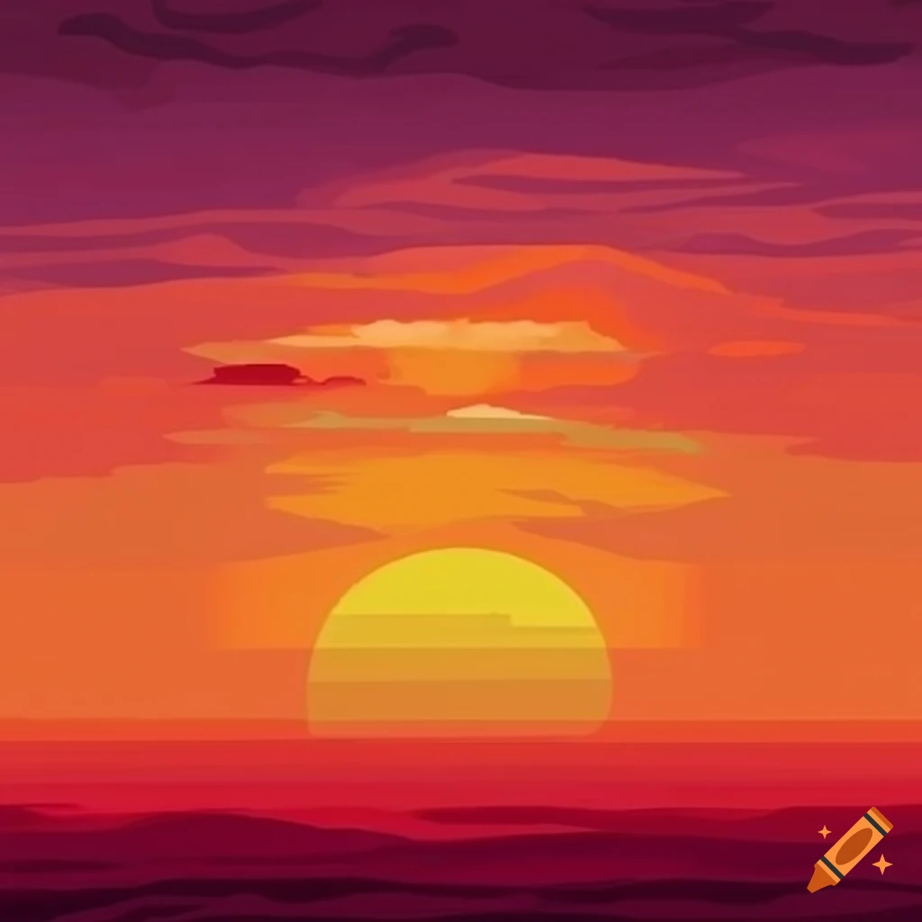 Sunset inspired pattern on Craiyon