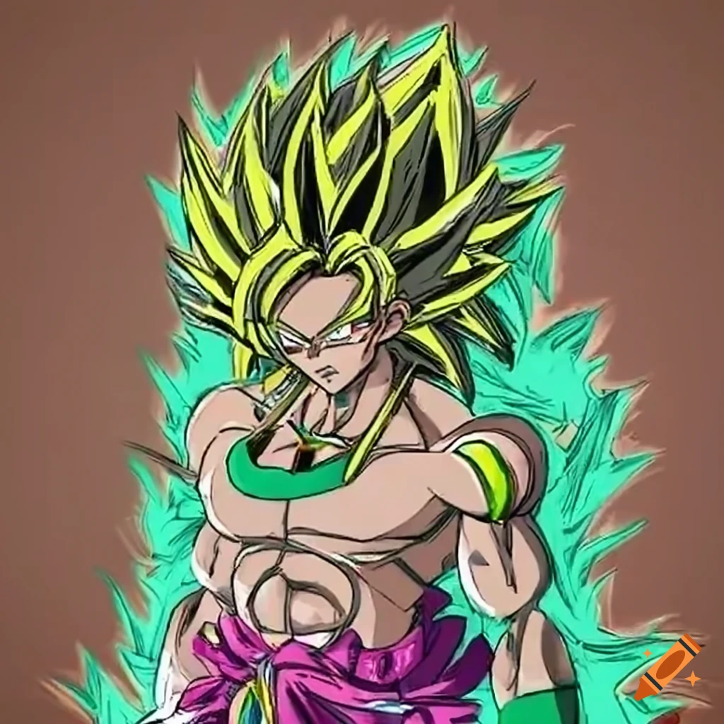 Broly transforming into ssj