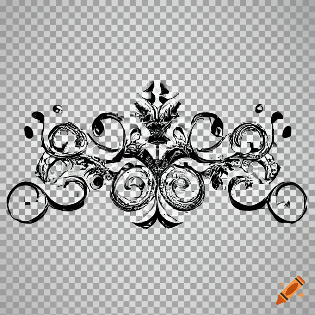 Victorian style flourishes, transparent background
