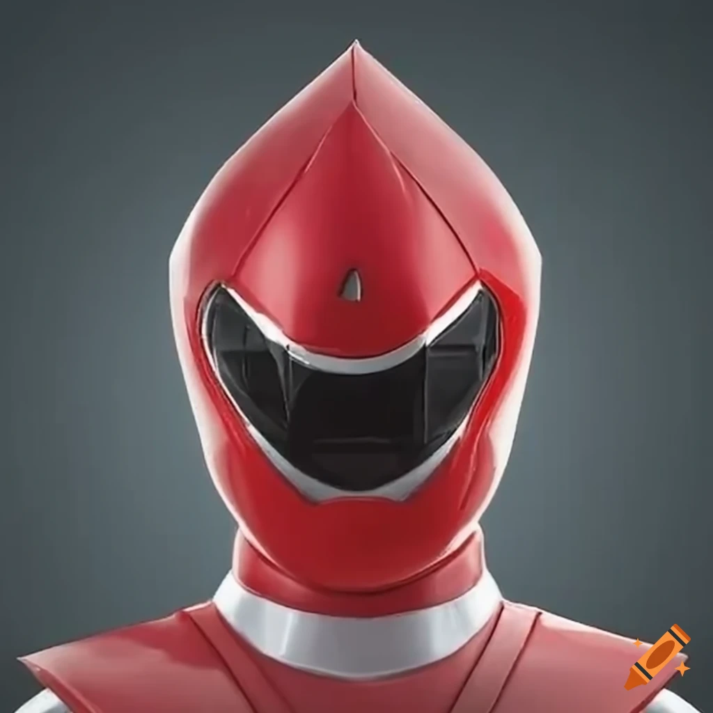 Power Rangers Helmet Red Squid themed on Craiyon
