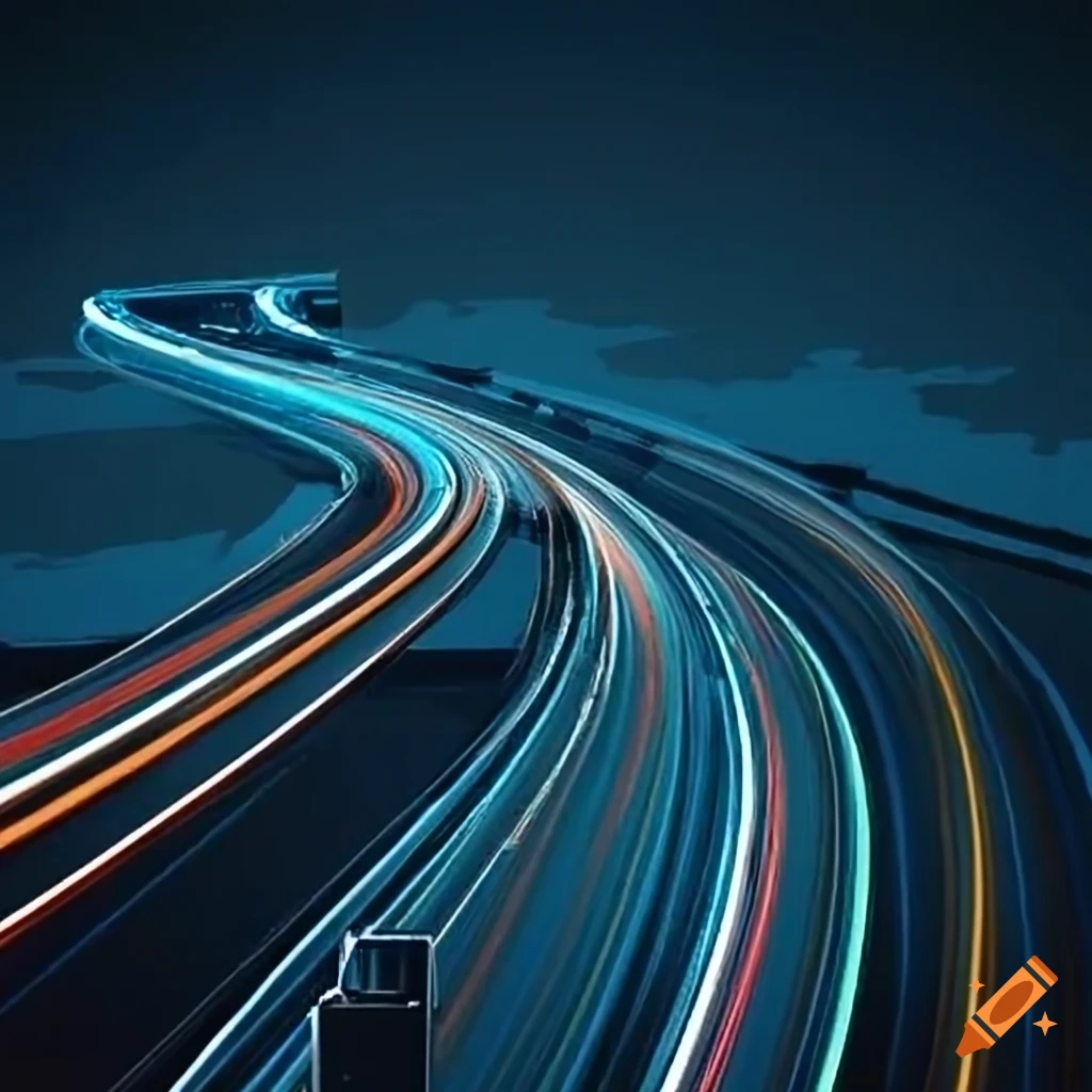 Virtual highways crisscross on Craiyon