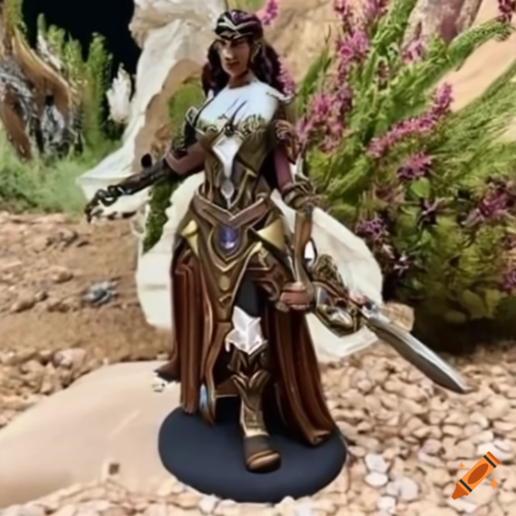 Beautiful feminine desert elf warrior, intricate details, centered on ...