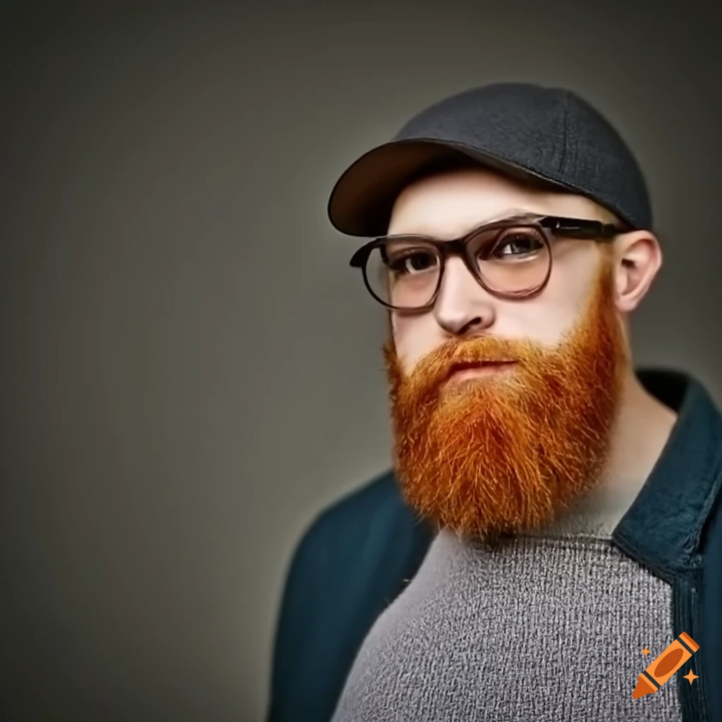Friendly guy with red beard, glasses and a black cap