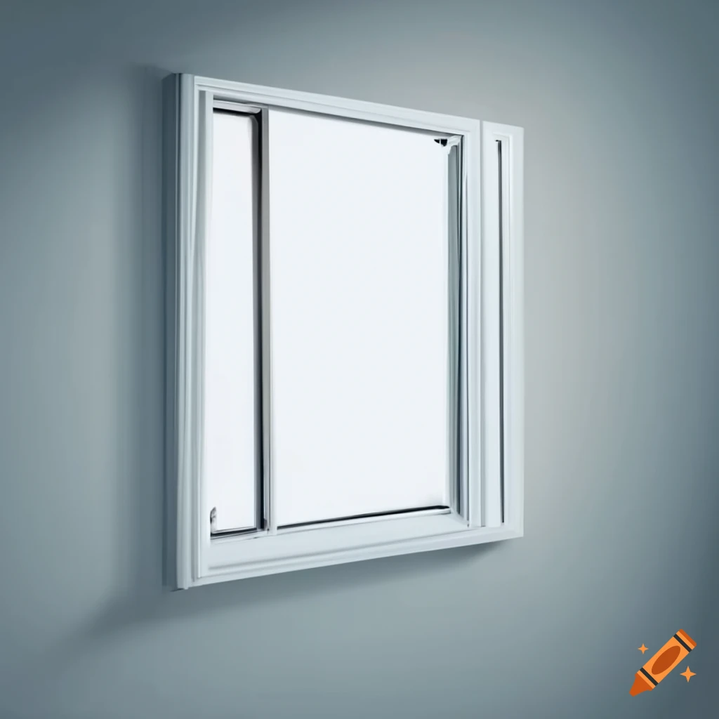 White sliding window made with uPVC materials in a white room on Craiyon