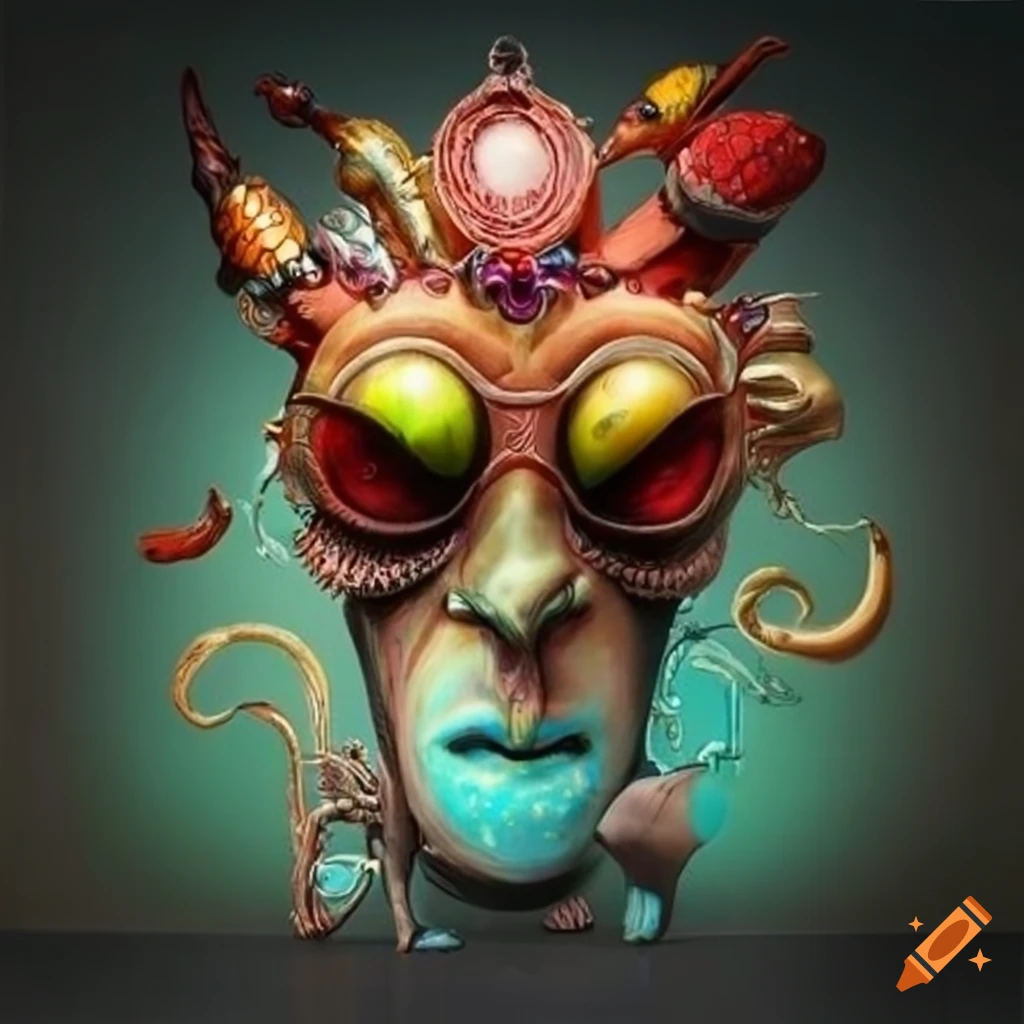 Joe fenton 3d scene decor microcosme many creatures surrealist aliens ...