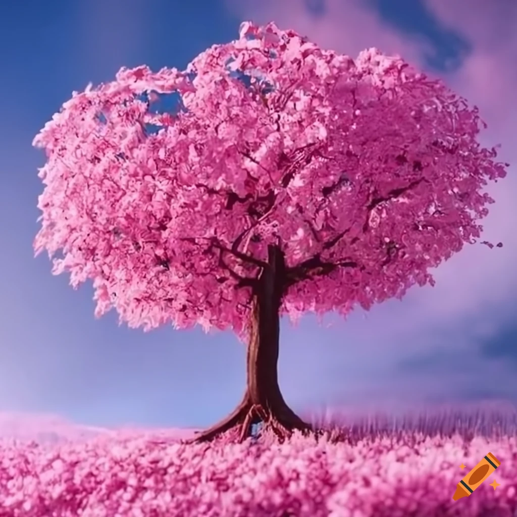 Pink tree on Craiyon