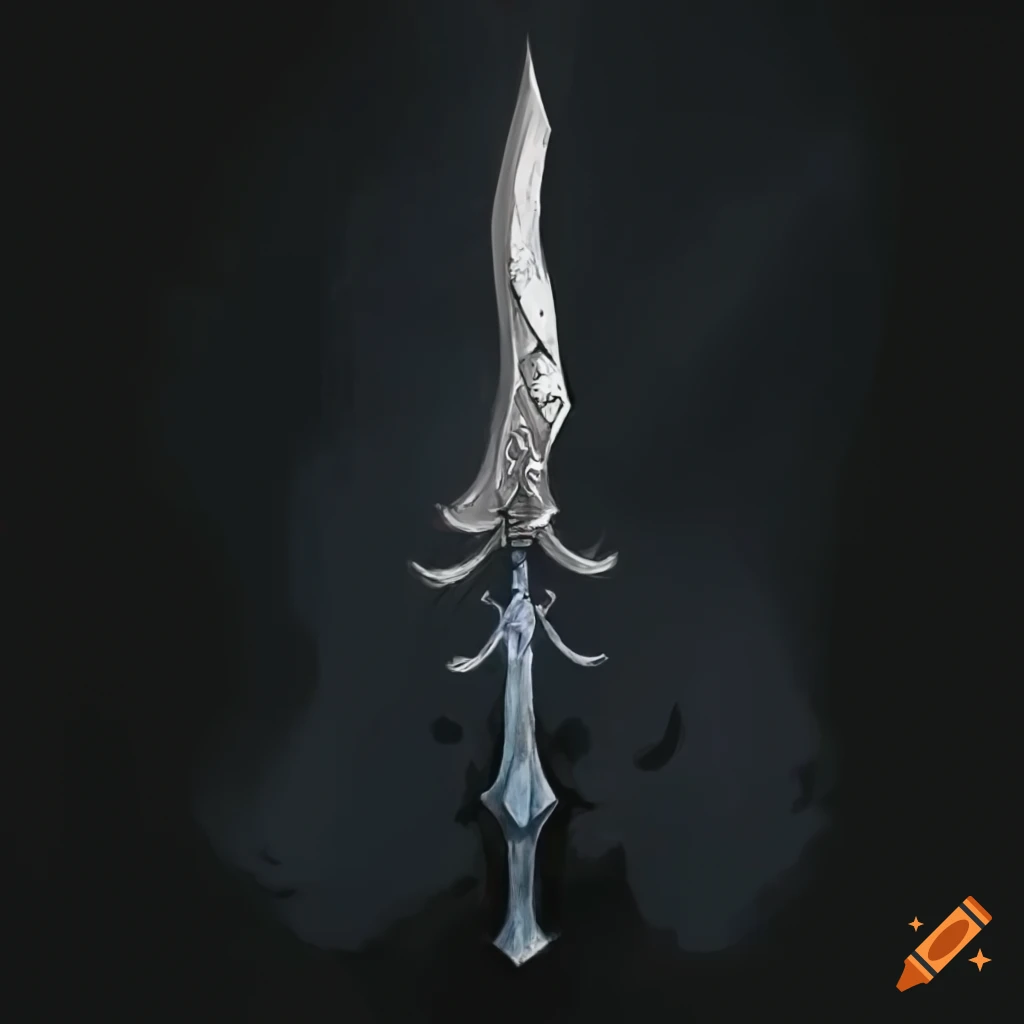 A magical sword of shadow on Craiyon