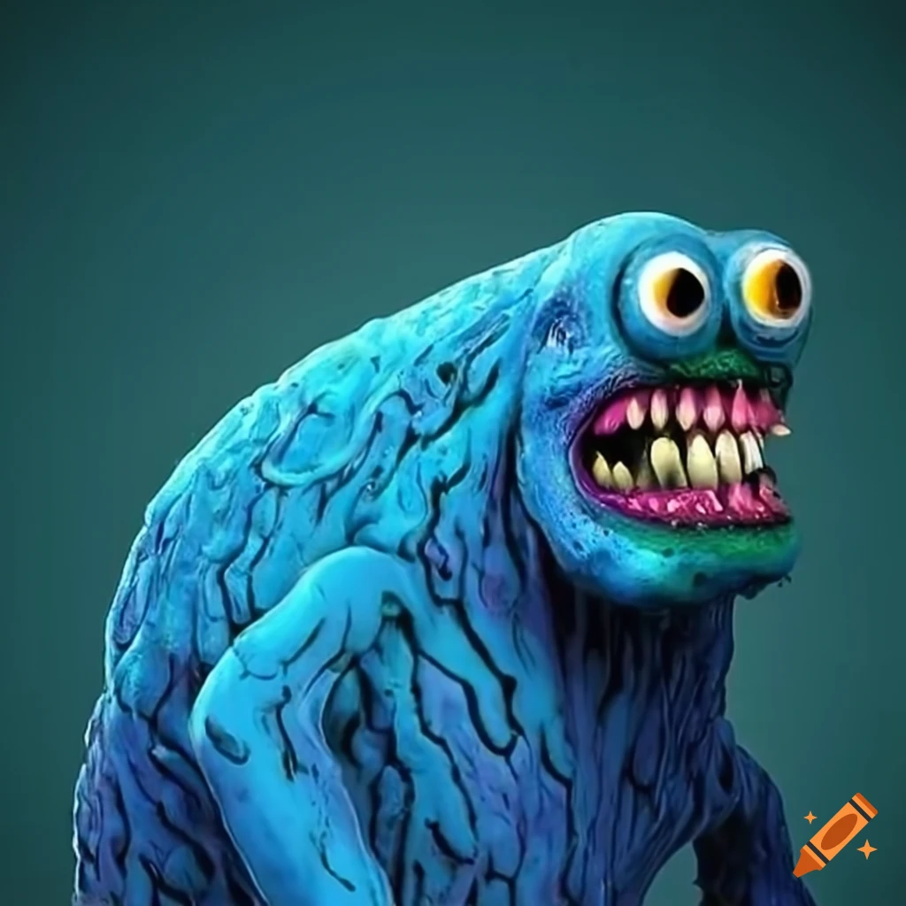 Slimy blue monster