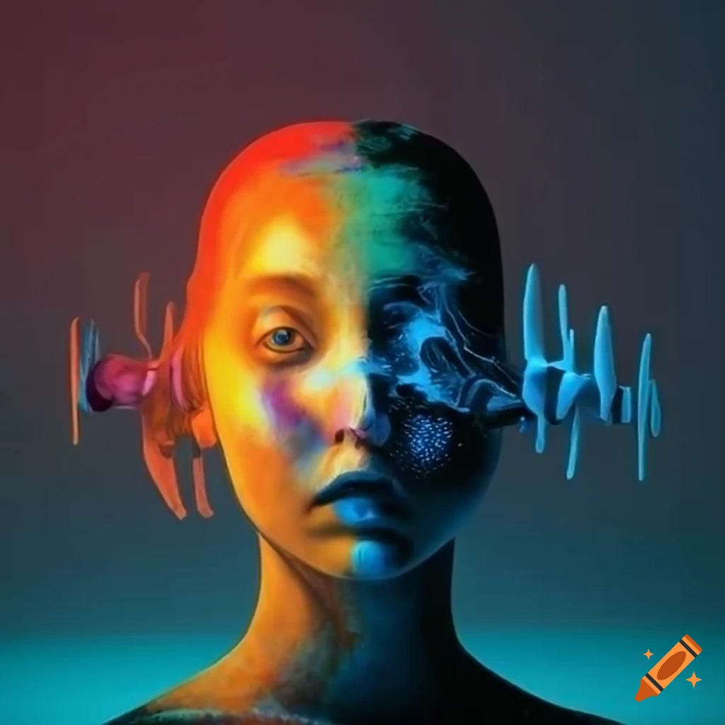 An illustration connecting contemporary art with sound waves, audio and ...