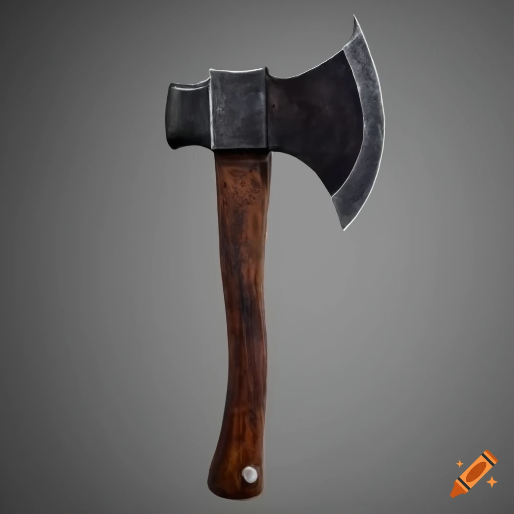 Realistic hatchet from 1879 without background. only weapon shown in ...