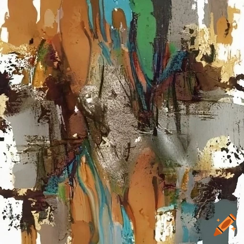 Automatist riopelle pictural expressionnist taches graphiques mixt ...