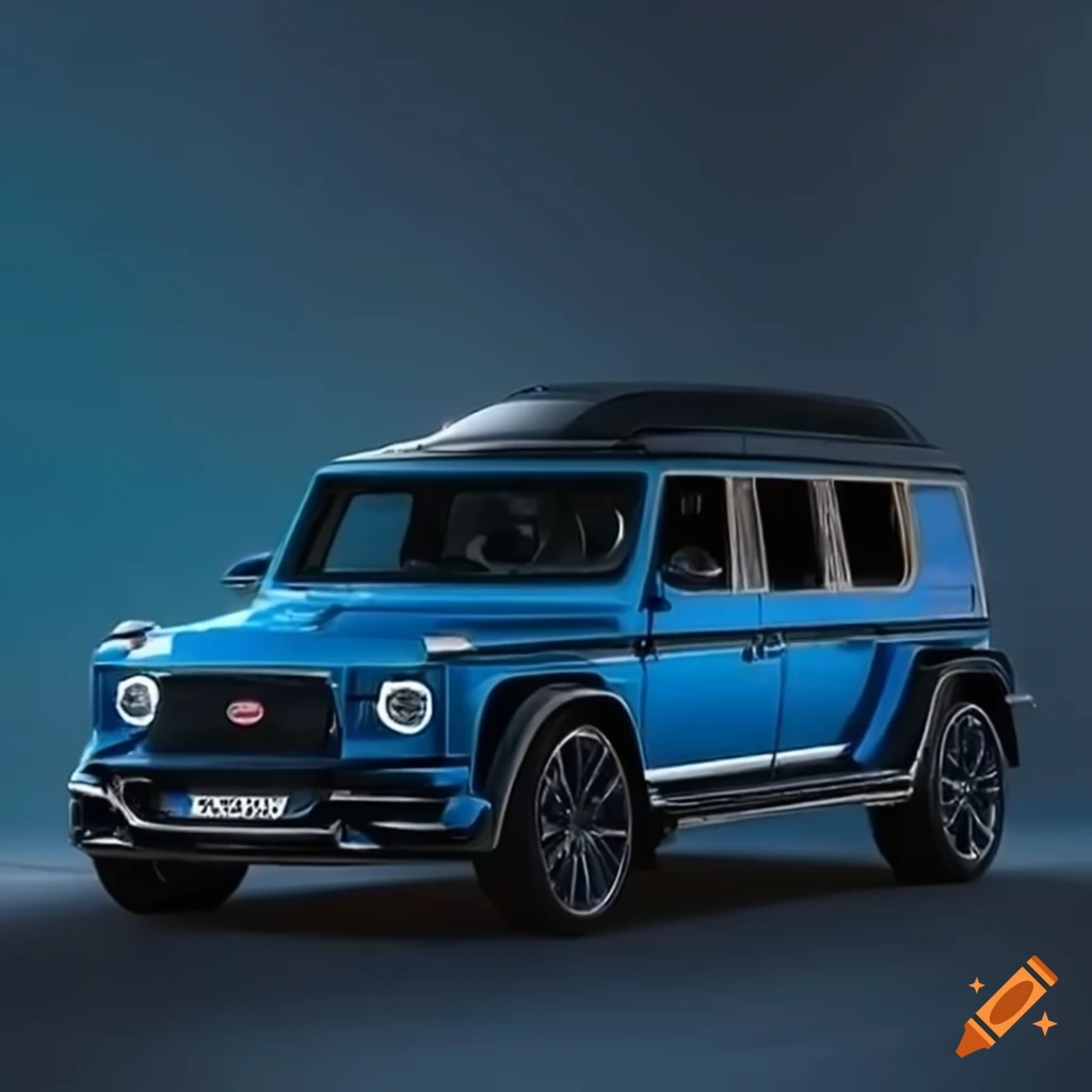 Mercedes g-wagon and bugatti chiron mixed on Craiyon