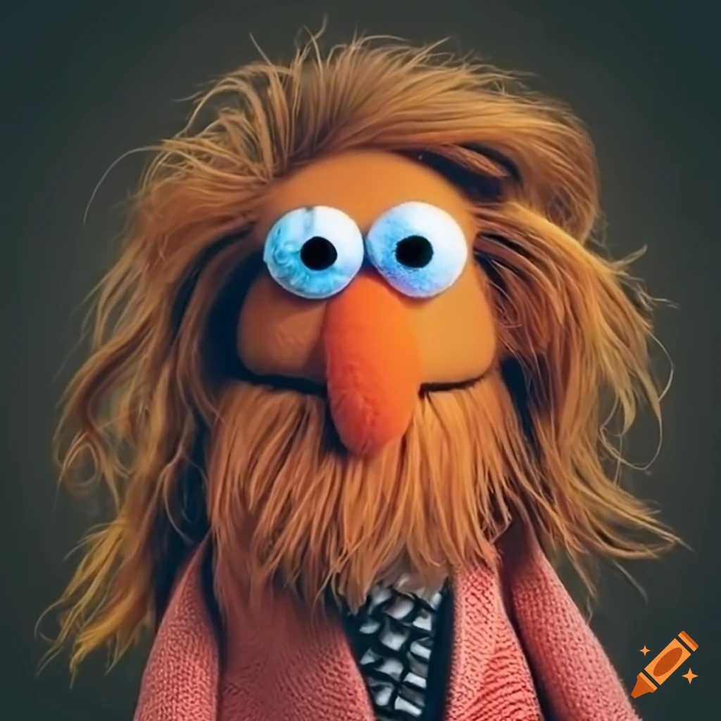 Bearded muppet with a commodore 64 computer