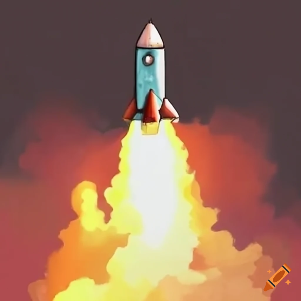 Rocket blasting off