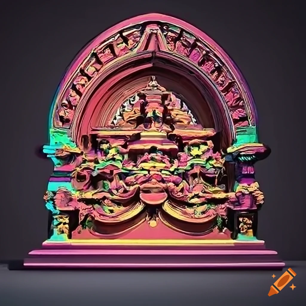 ‘Architectural Stave carving’-Style, hd, complex brick sculpture ...