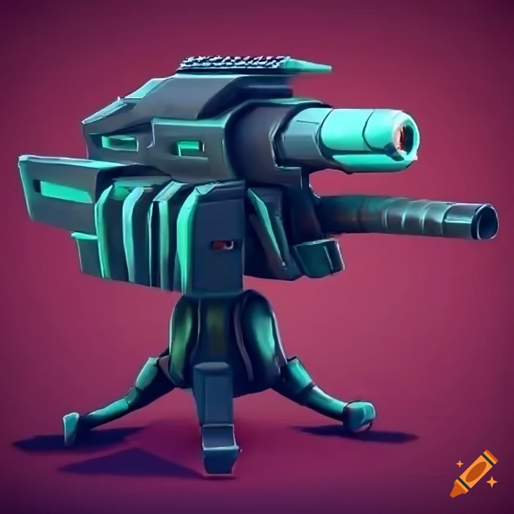 Gun turret stylized