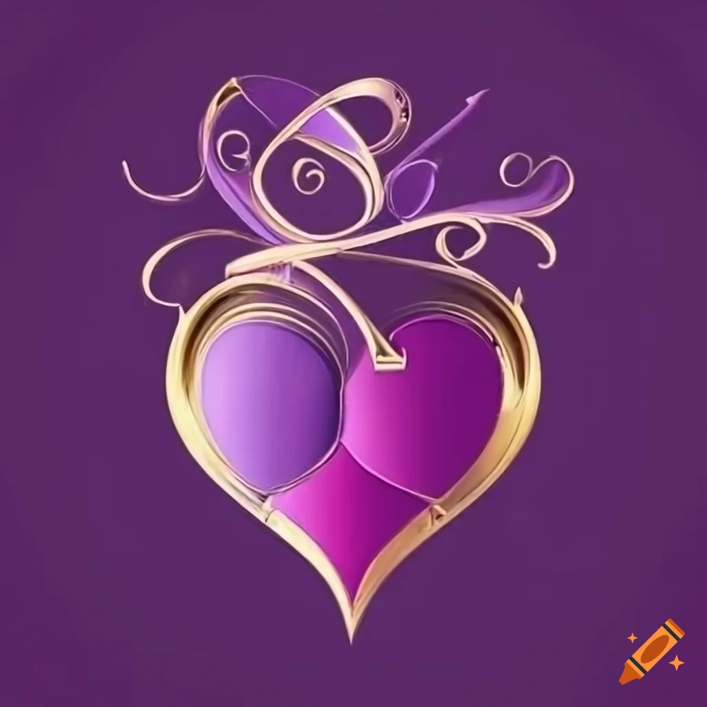 Elegant purple logo with intertwined F and F for a fashion brand on Craiyon