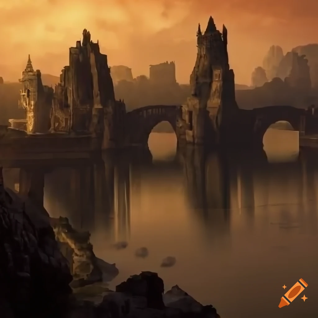 Multicultural eclectic fantasy cityscape mixed styles of architectures ...